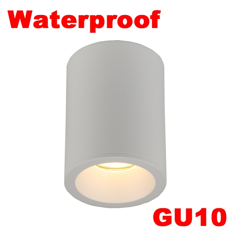 Cylinder Surface Mounted LED GU10 Downlight Fixture Bathroom Waterproof ...